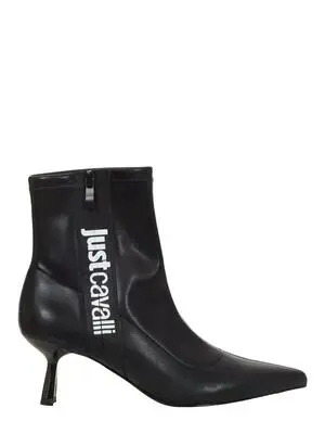 Just Cavalli Logo-detail Ankle Boots - Black