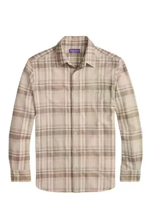 Ralph Lauren Purple Label Plaid Long-sleeve Shirt - Neutrals