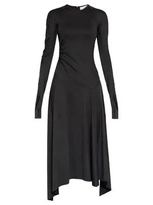 Victoria Beckham Asymmetric-hem Midi Dress - Black