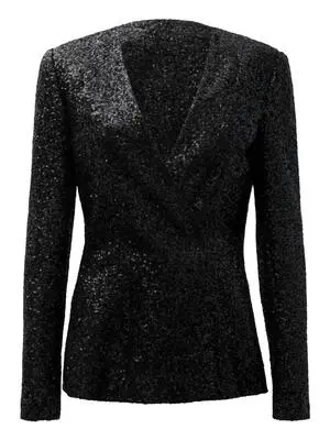 F.IT Sequin-embellished Blazer - Black