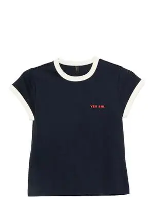 Sir The Label Logo-embroidered T-shirt - Blue