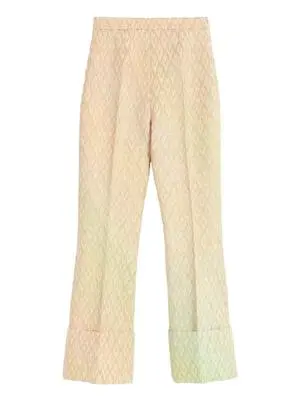 Valentino Garavani V Lurex Jacquard Trousers - Neutrals