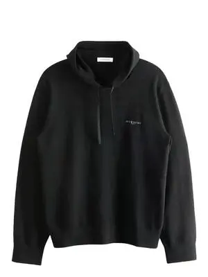 Givenchy Logo Hooded Knitwear - Black