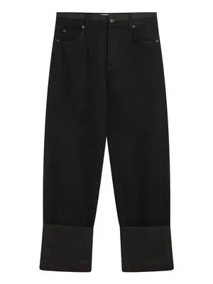 Loewe Turn-up Jeans - Black