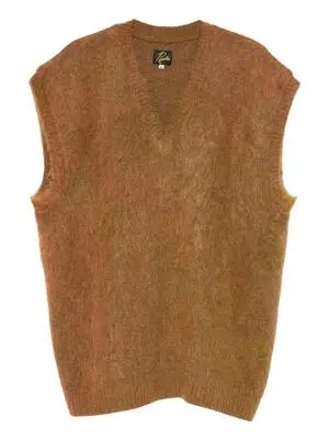 Needles Wool Gilet - Brown