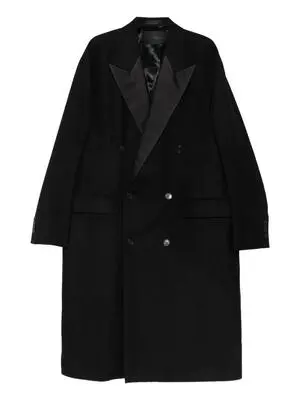 LANVIN Satin Lapel Overcoat