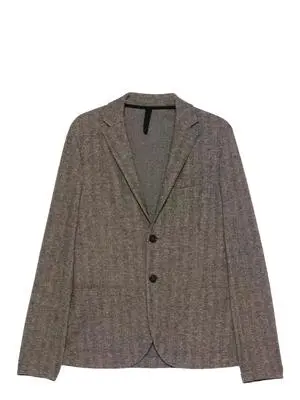 Harris Wharf London Herringbone Two-button Jacket - Brown