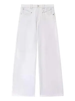 Isabel Marant Lemony Wide Leg Jeans - White
