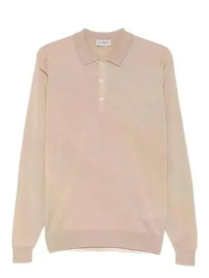 John Smedley Belper Long Sleeve Polo Shirt - Neutrals