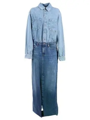 7 For All Mankind Buttoned Maxi Dress - Blue