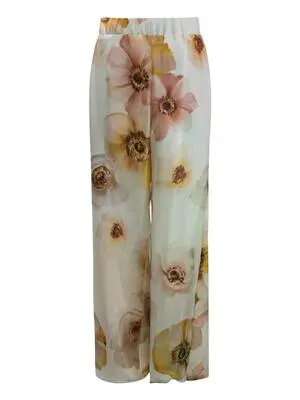 SLEEP NO MORE Floral Trousers - White