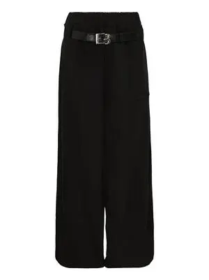 BONBOM Detachable Logo-belt Trousers - Black