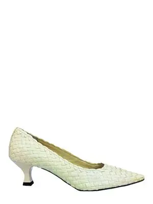 LA ROSE Carol Woven-design Pumps - Neutrals