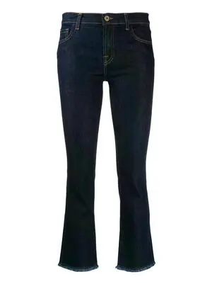 L' AUTRE CHOSE Cropped Slim-fit Jeans - Blue