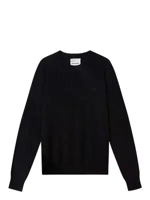 MARANT Basile Ribbed Embroidered-logo Sweater - Blue