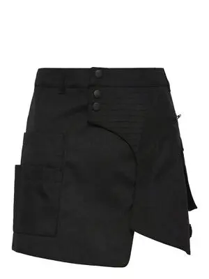 BONBOM Carpenter-pocket Mini Skirt - Black