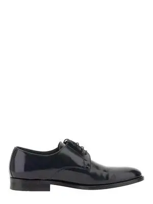 DUCA DEGLI ABRUZZI Lace-up Leather Derby Shoes - Black