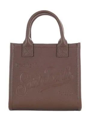 MC2 SAINT BARTH Hammered Leather Shopping Bag - Brown