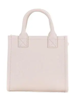 MC2 SAINT BARTH Hammered Leather Shopping Bag - Beige