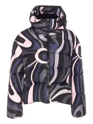 Emilio Pucci Printed Down Jacket - Black