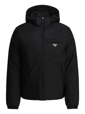 Prada Hooded Short Down Jacket - Black