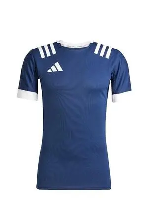 Adidas 3stripes Fitted Jersey - Collegiate Navy Blue White