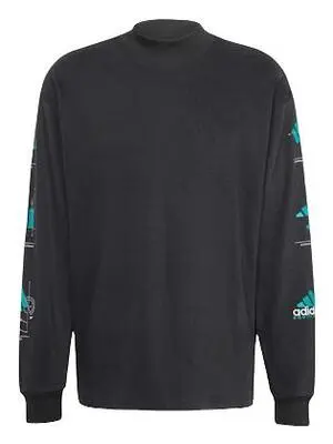 Adidas Equipment Long Sleeve Graphic Tee Shirt - Black