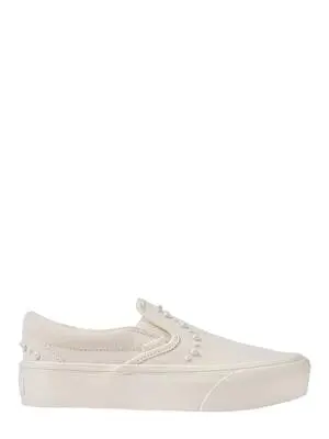 VANS Classic Slip-on Platform Pearl Sneakers - Marshmallow White