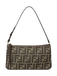 Fendi Flat Baguette Pouch - Brown