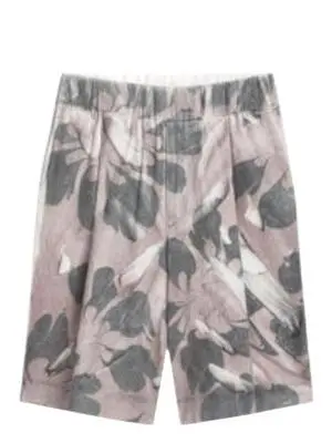 Dries Van Noten Drawstring Waist Shorts - Black Cherry