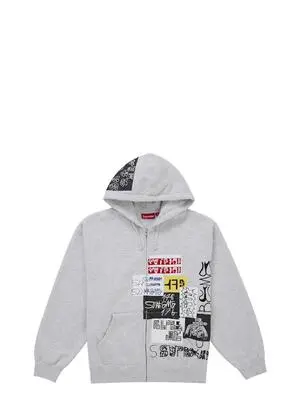 Supreme 176 Zip-up Hooded Sweatshirt - Heather Grey