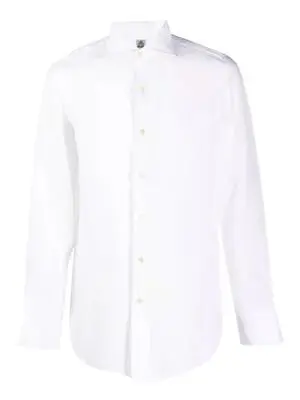 FINAMORE 1925 Collared Linen Shirt - White