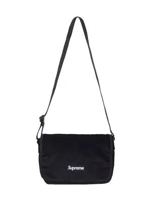 Supreme Velvet Small Messenger Bag - Black