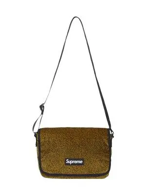 Supreme Velvet Messenger Bag - Tan Leopard