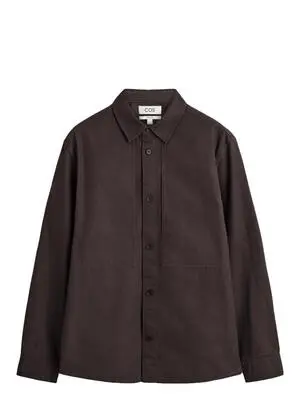 Cos Pocket-detail Cotton Shirt - Brown