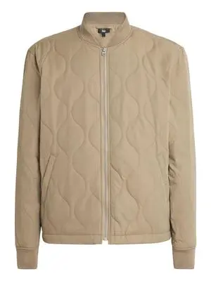 Paige Blix Quilted Bomber Jacket - Beige