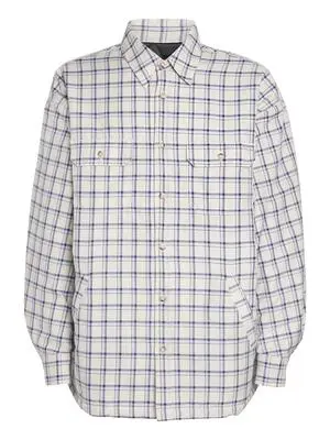 WILLY CHAVARRIA Check Quilted Overshirt - Blue