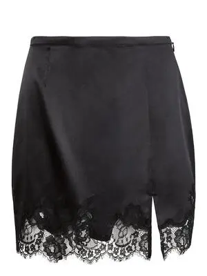 FLEUR DU MAL Juliet Lace Slip Skirt - Black