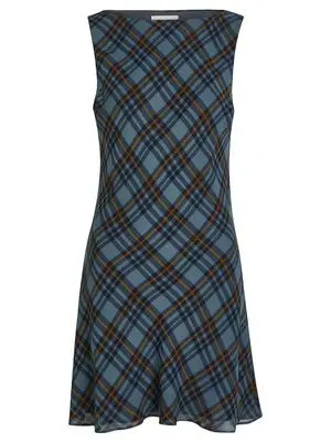 REFORMATION Dale Plaid Georgette Mini Dress - Multicoloured