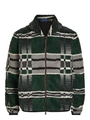 Ralph Lauren Patterned Fleece Jacket - Charcoal
