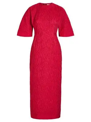 ROKSANDA Falah Cloqué Midi Dress - Red