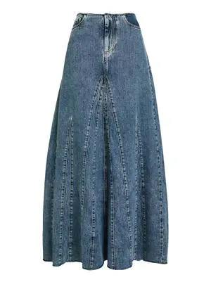 Our Legacy Revel Panelled Denim Maxi Skirt - Indigo