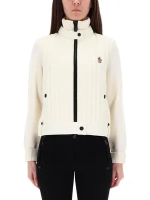 Moncler Zippered Cardigan - White