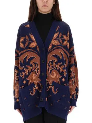 Etro Wool Oversized Cardigan - Multicolour