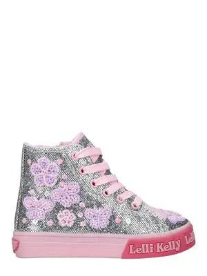 LELLI KELLY Glitter High-top Sneakers - Silver