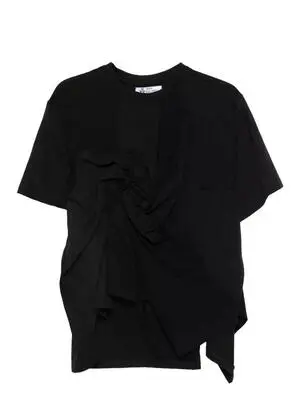 ANNI SALONEN Knot-detail Crewneck T-shirt - Black