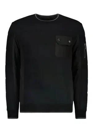 MOORER Long-sleeve Pocket Sweater - Black
