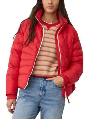 Marine Layer Sunbeam Puffer Jacket - Cherry Red
