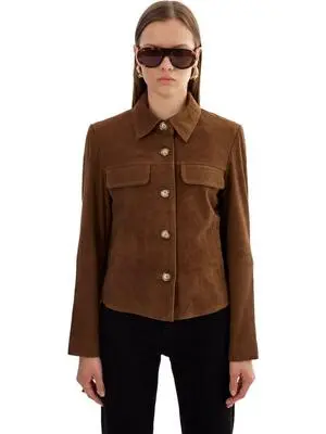 LAMARQUE Suede Jacket - Brown