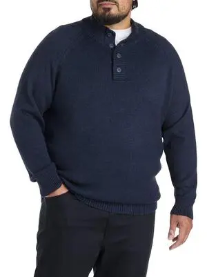 SYNRGY Mockneck Pullover Sweater - Deep Navy Heather